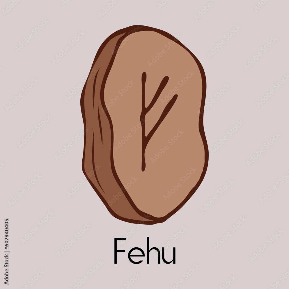Rune Fehu. Ancient Scandinavian runes.Runes senior futarka.Magic ...