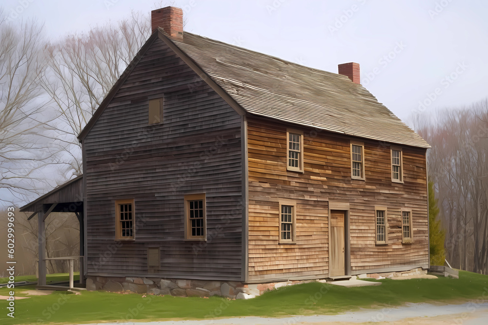 Saltbox Style House - Originated in the 17th century in New England ...