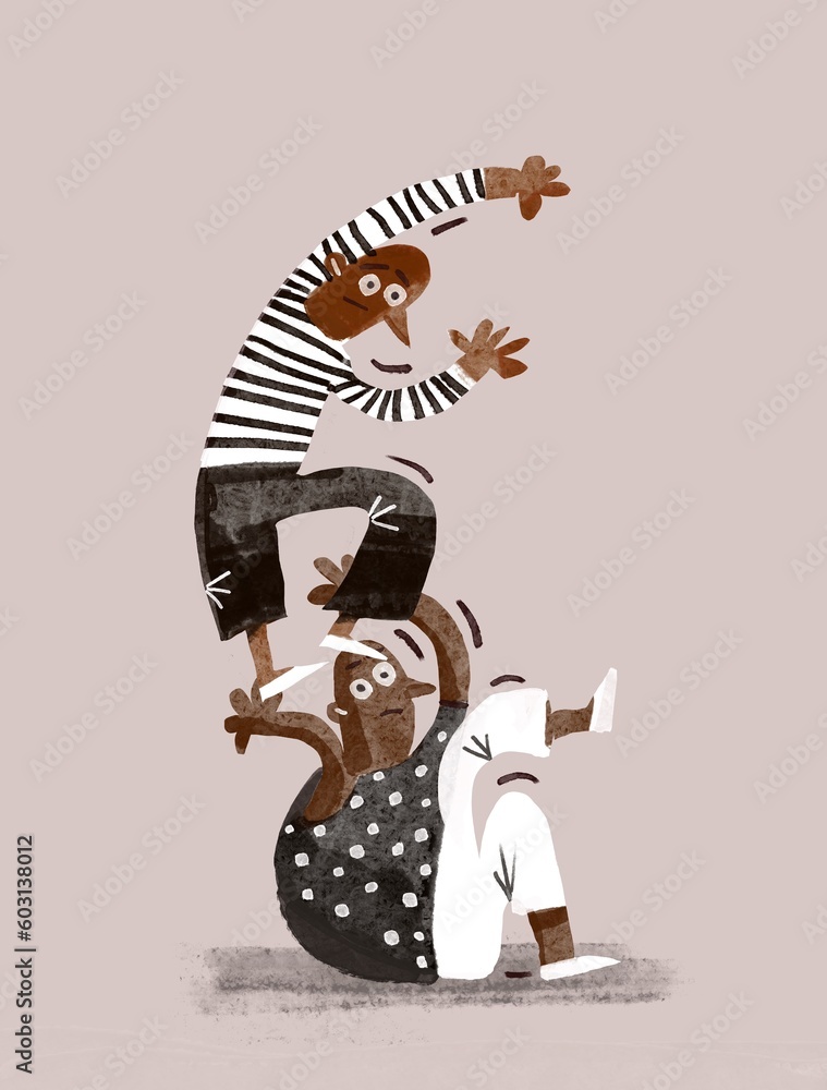 pyramid of human figures Stock Illustration | Adobe Stock