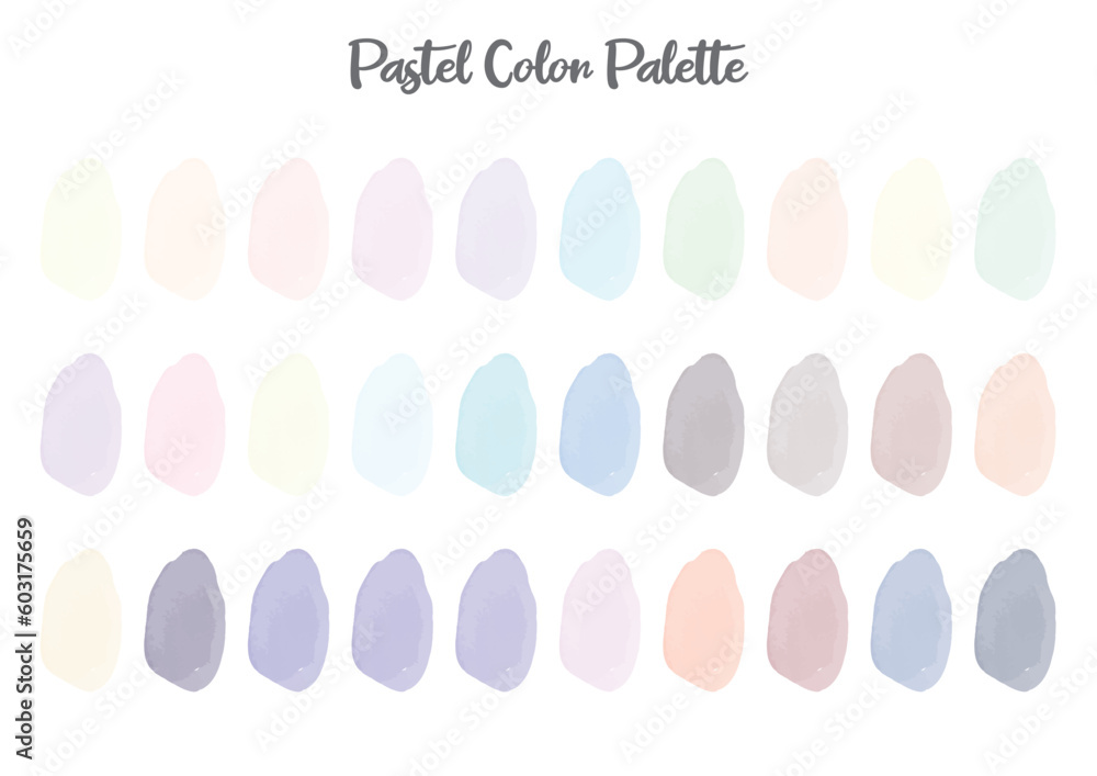 collection of pastel color palette Stock Vector | Adobe Stock