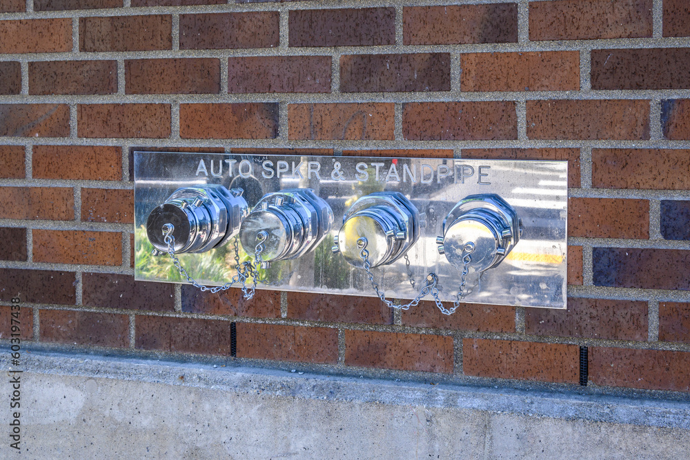 Hookups for Automatic Sprinkler system and water Standpipe for fire ...