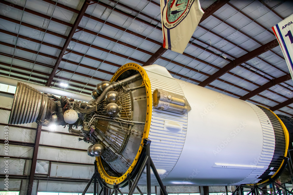 Houston USA 4th Feb 2023: Mighty and massive, the Saturn V rocket at ...