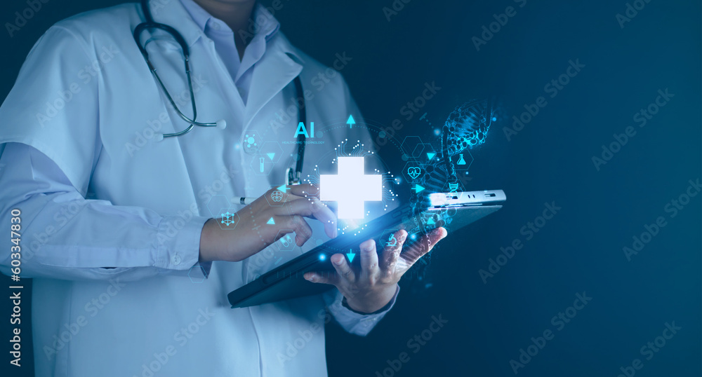 Medical technology, doctor use AI robots for diagnosis, care, and ...