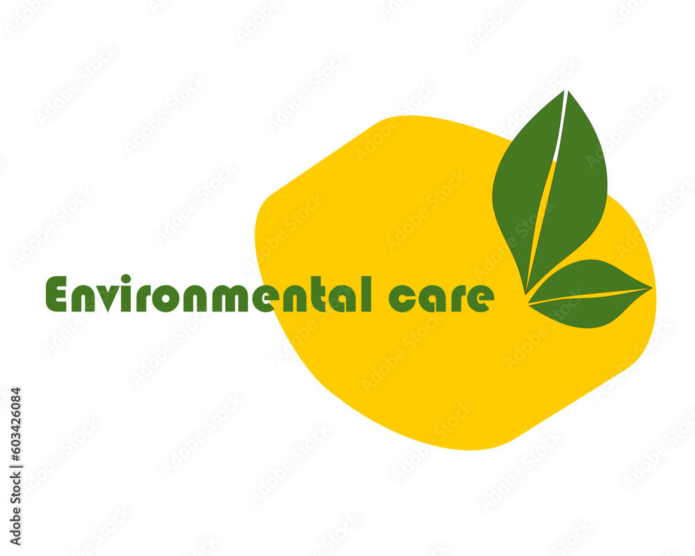 Logo para representar el cuidado del medio ambiente. Sencillo logo con ...