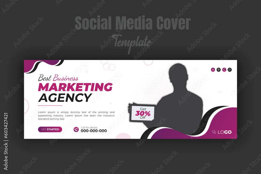 Professional corporate timeline cover page web banner template in the ...