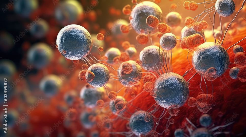 Genetic mutations in cancer cells created with Generative AI Technology ...