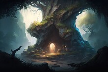 Fish In Sea Cave Fantasy Art Free Stock Photo - Public Domain Pictures