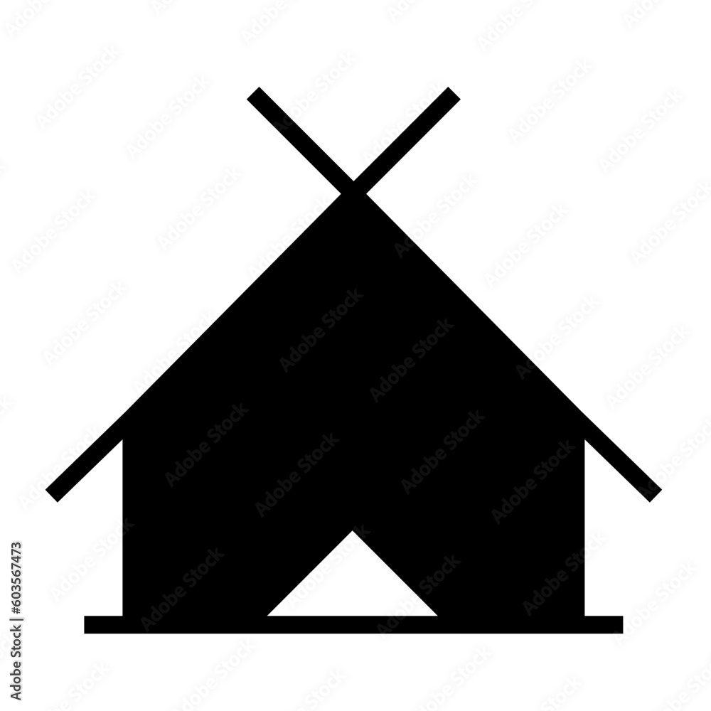 Camp Glamping Building Icons and Symbold Png Illustrator Stock Vector ...