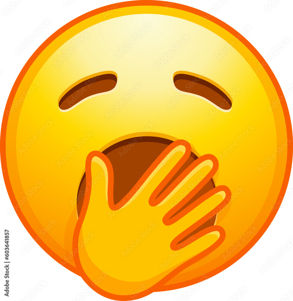 Top quality emoticon. Yawning emoji. Bored or sleepy emoticon, yellow ... Top quality emoticon. Yawning emoji. Bored or sleepy emoticon, yellow ...