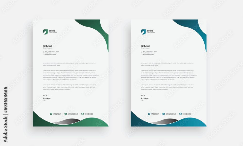 professional creative letterhead style prints ready letterhead ...