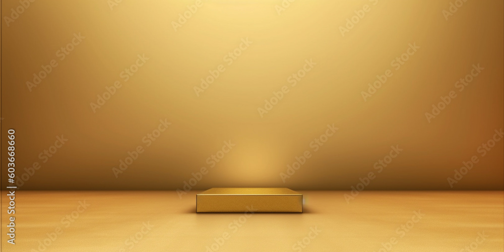 Podium stage luxury gold metal color by generative AI tools Stock ...
