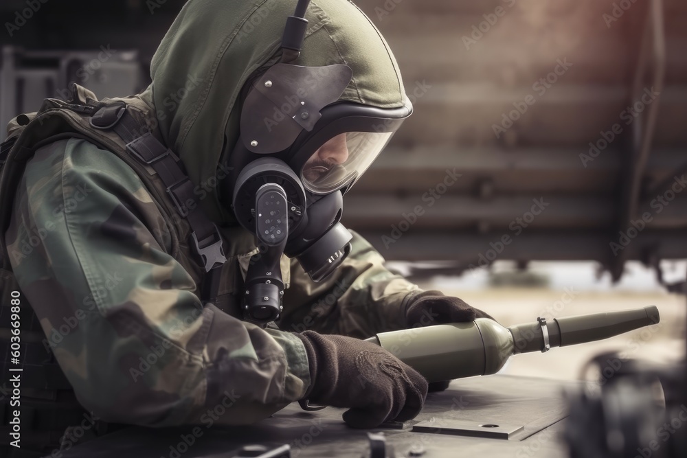 A military scientist prepares an advanced bioweapon in a secret ...