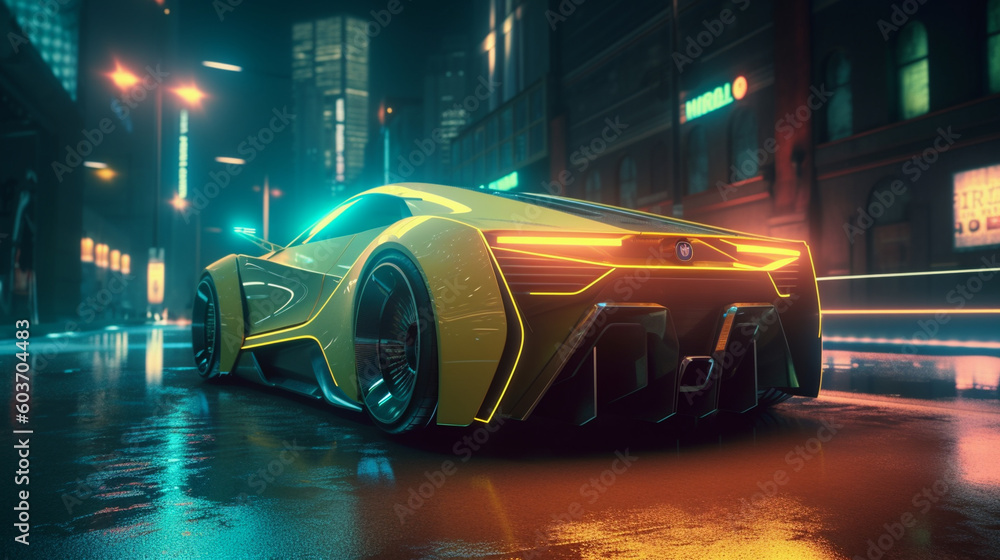 Sleek Speedster: A Highly Detailed Futuristic Generative AI Imagined ...