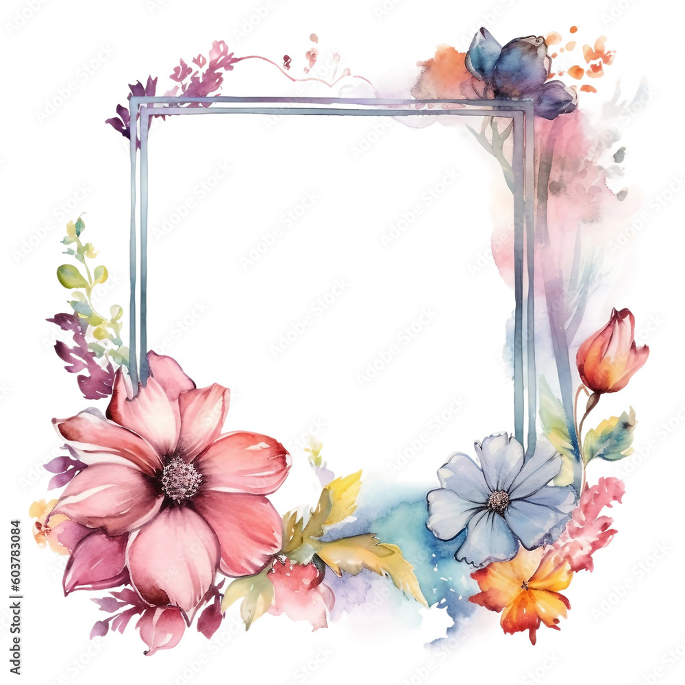 Beautiful pink flowers frame on transparent background. Transparent ...