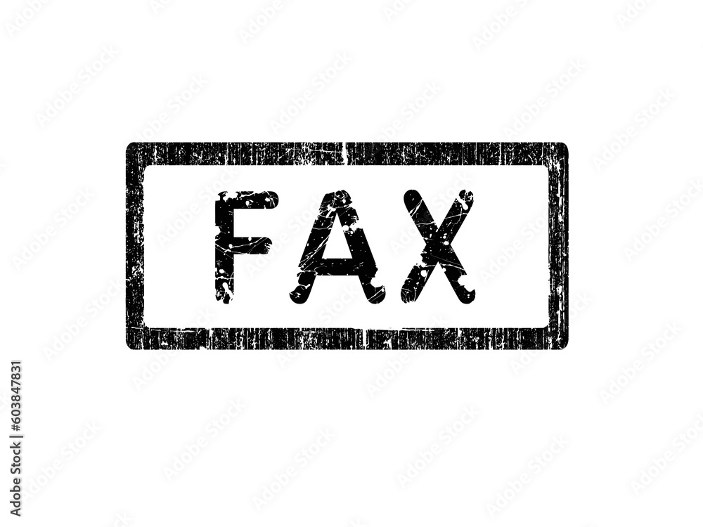 Grunge Office Stamp with the words FAX in a grunge splattered text ...
