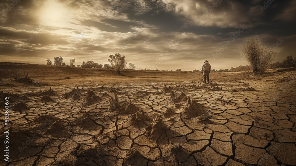 drought landscape climate change natural disaster environment Stock ...