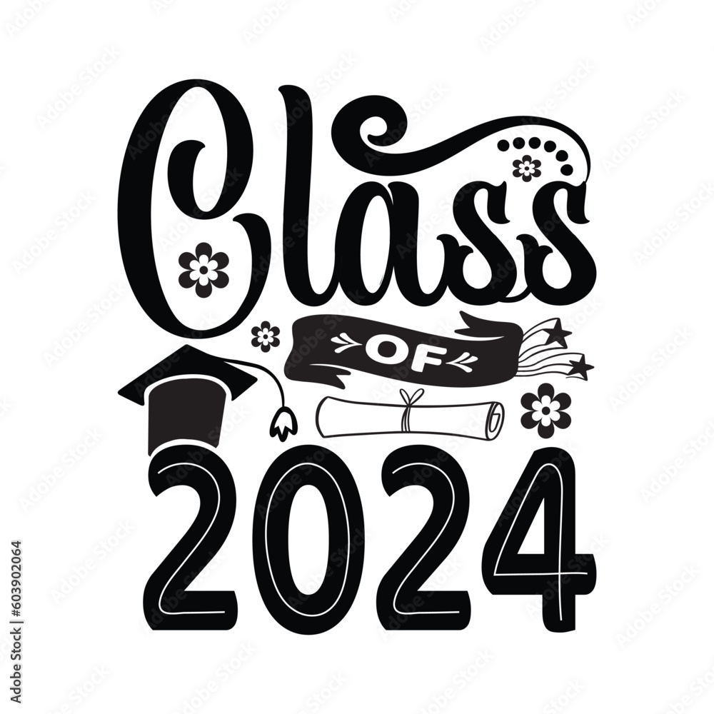 Vector de Stock Class of 2024 - Graduation Cap Design, Graduation ...