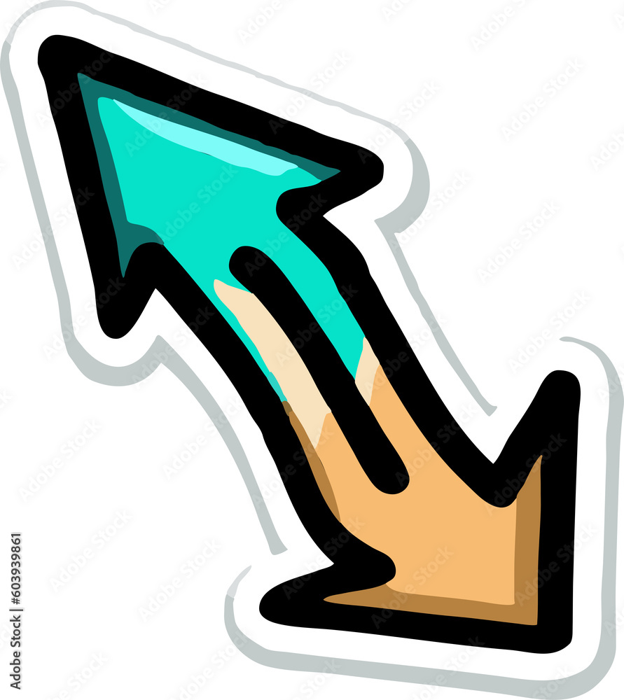 arrow stickers png graphic clipart design Stock Illustration | Adobe Stock