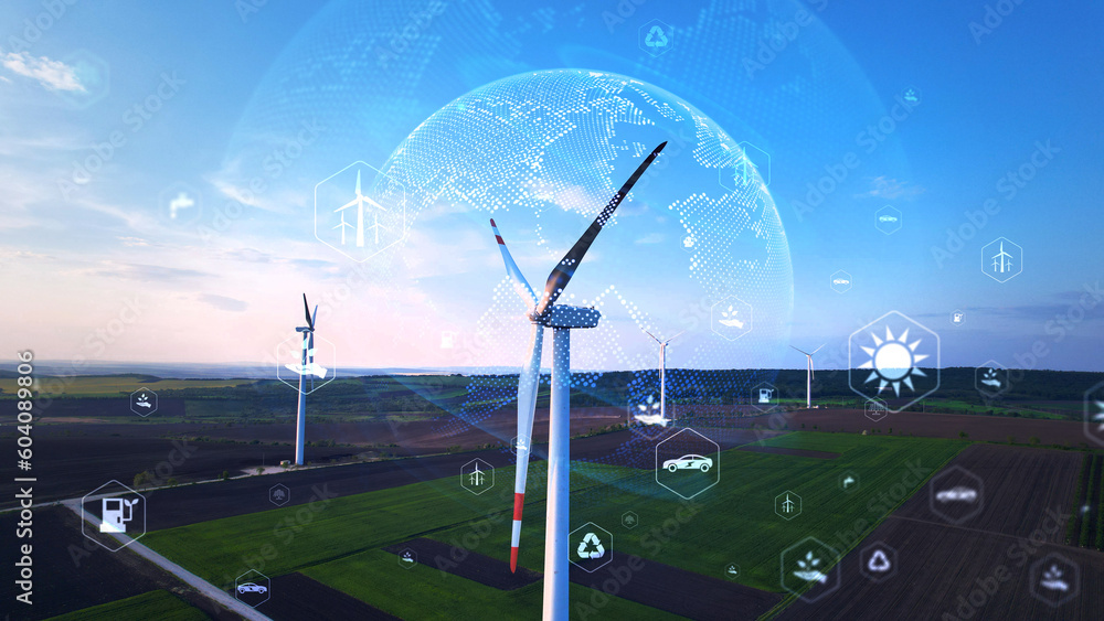 Wind energy and sustainable resources. Renewable energy technology ...