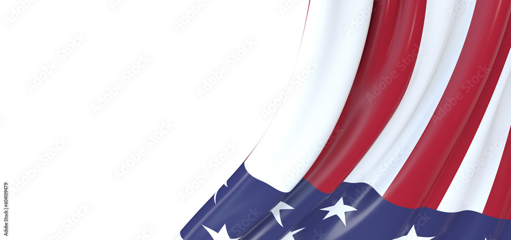 Resilient Spirit: Vibrant 3D USA Flag Symbolizes American Determination ...