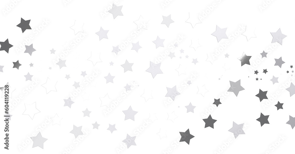 Silver stars falling from the sky. Abstract arc background. Glitter ...