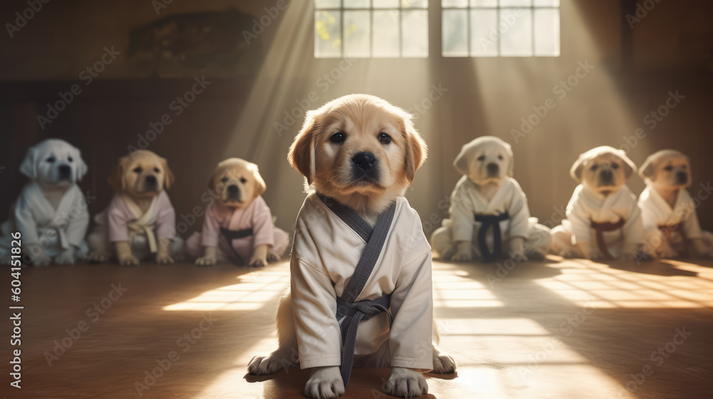 Dojo Dogs Stock Illustration | Adobe Stock