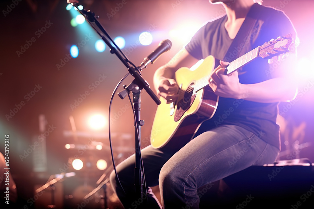 Melodic Echoes: Guitarist Enchants the Stage with Soft and Blur ...