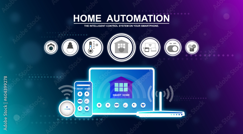 Smart home technology, Home automation system, Application on ...