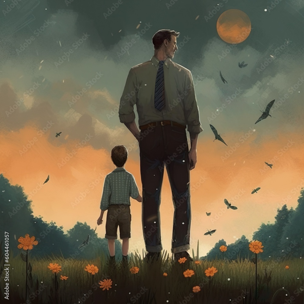 Ilustrace Father's Day illustration and pictures designed to depict ...
