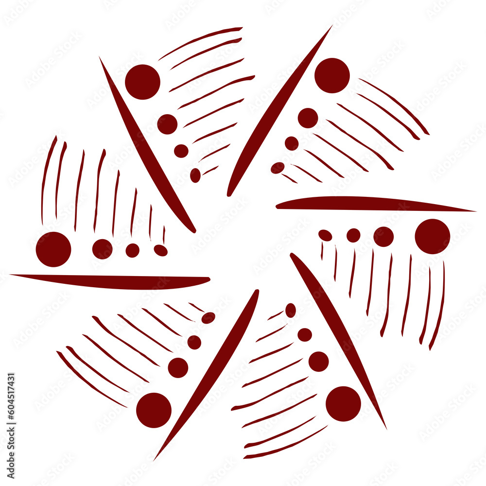 Maroon color tribal design illustration. Perfect for tattoos, stickers ...