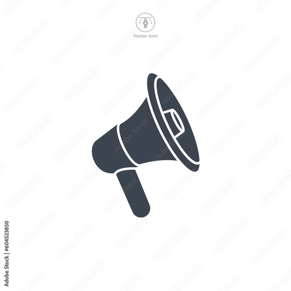 Megaphone icon symbol template for graphic and web design collection ...