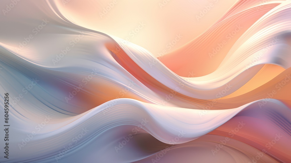 Abstract background with soft pastel waves. Gradient colors. For ...