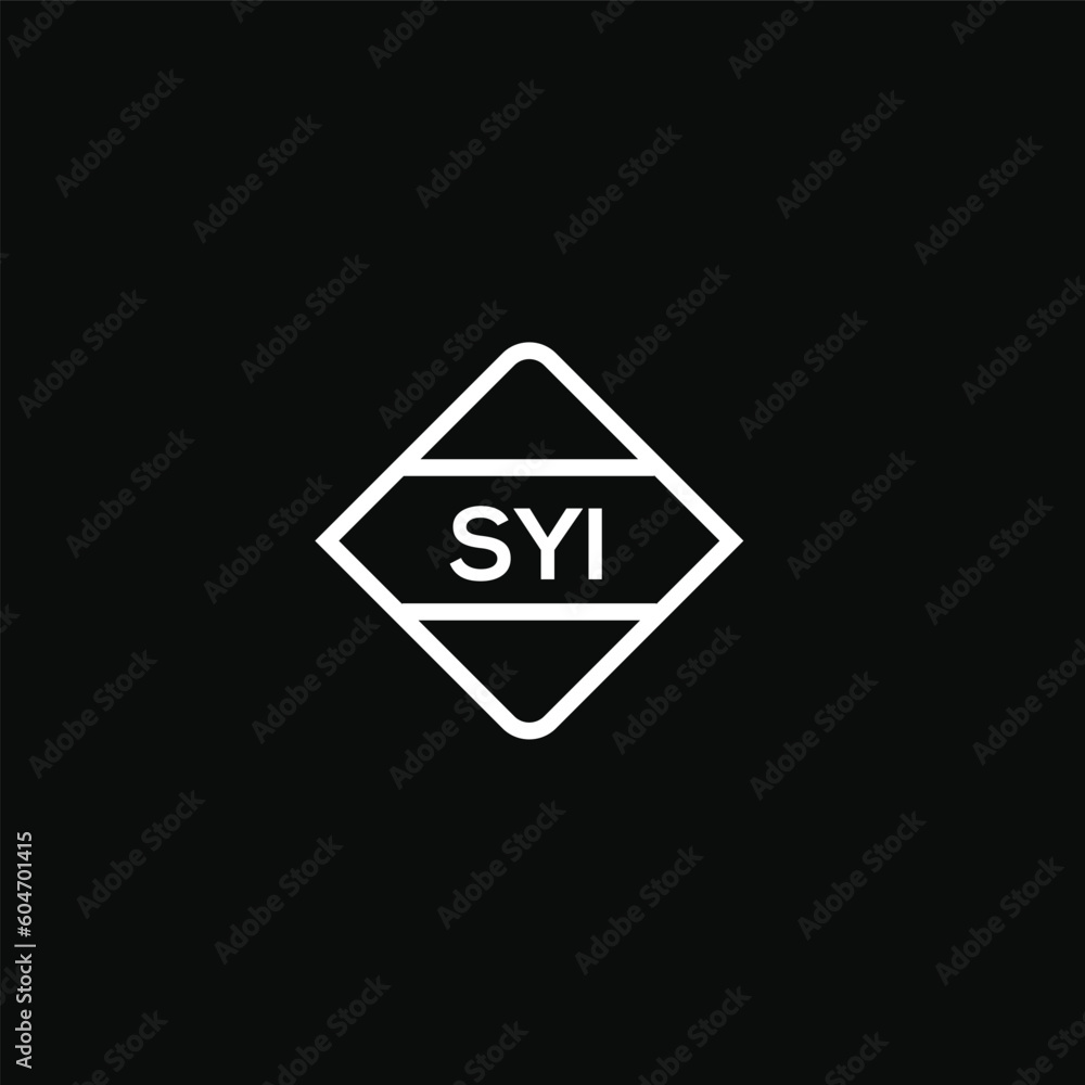 SYI letter design for logo and icon.SYI monogram logo.vector ...