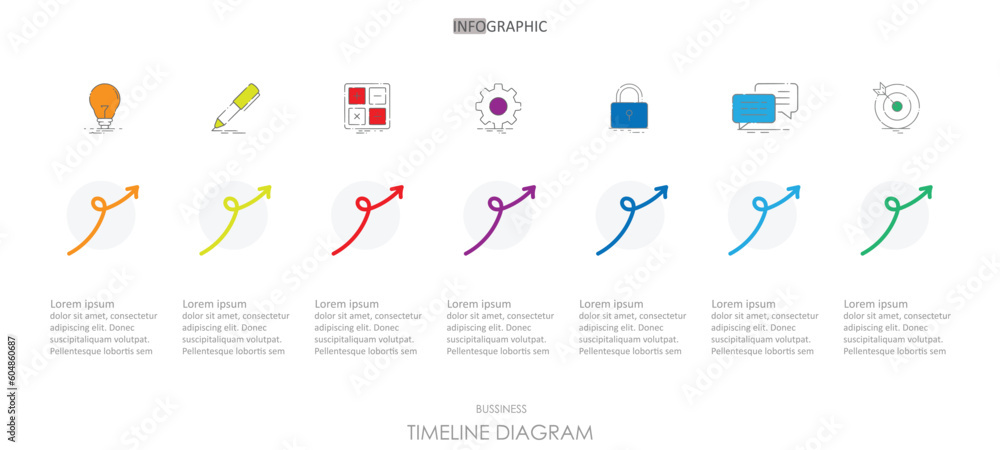 timeline weekly planner schedule project diagram Infographics template ...