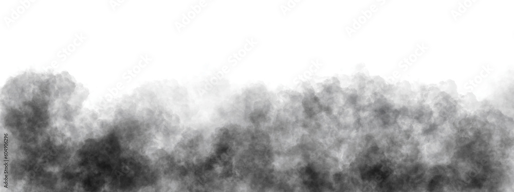 Realistic black cloud or smoke. Black fog or smoke on transparent ...