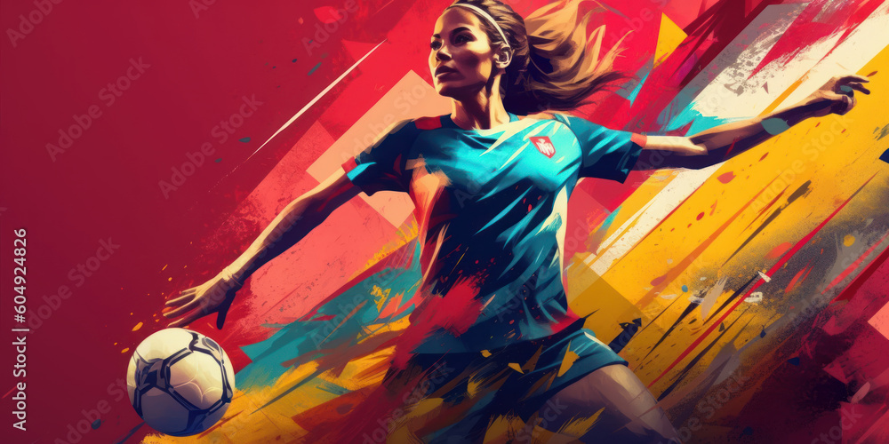 Abstract FIFA Women's World Cup art concept. Vivid background wallpaper ...