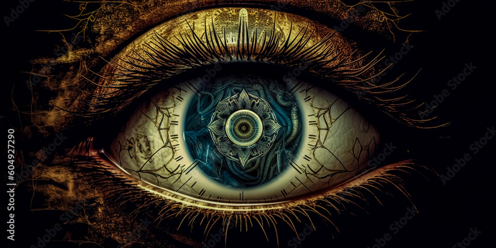 mystic spiritual magical esoteric eye, intuitive vision, made with ...
