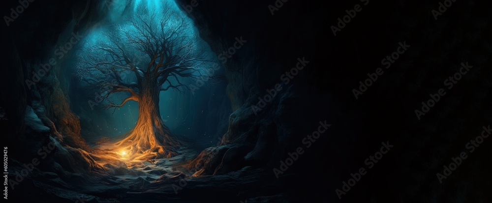 Sacred tree of life is a afterlife portal gate leading to divine ...