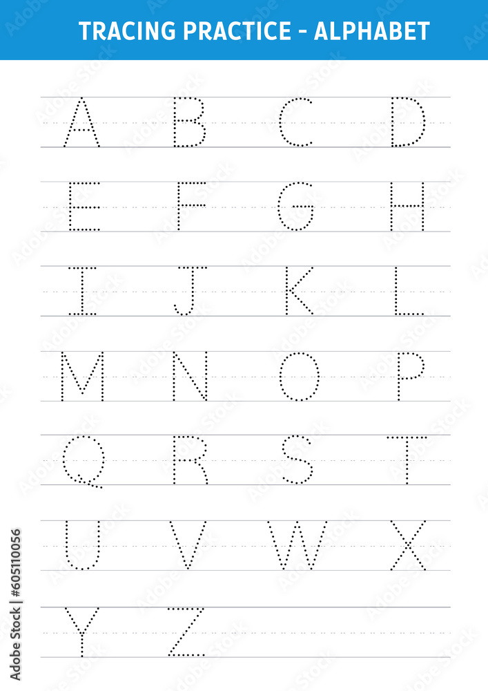 English Alphabet training for kids.Alphabet letters tracing worksheet ...