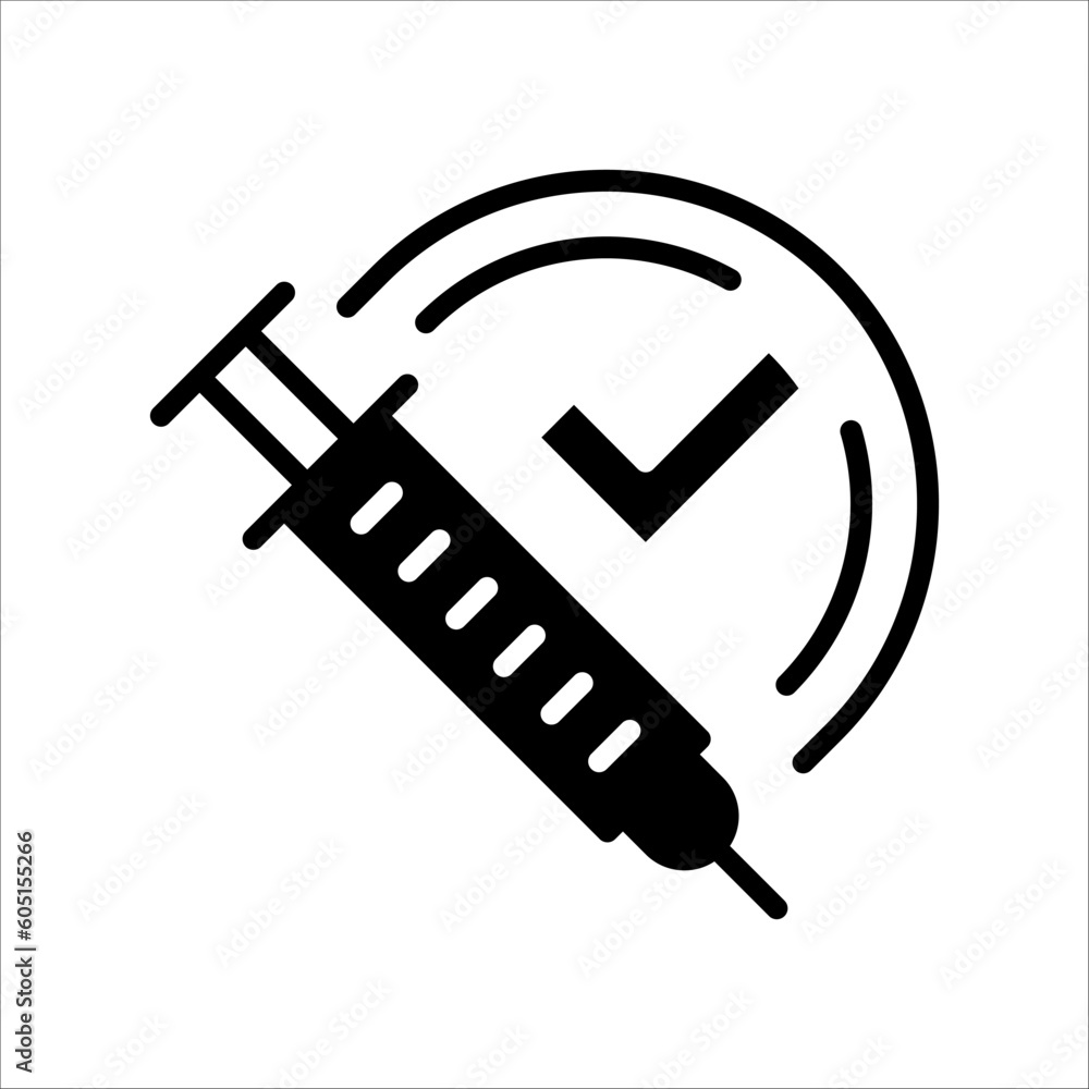 Solid vector icon for immunization which can be used various design ...