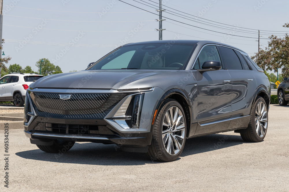 Cadillac LYRIQ EV Electric Vehicle display at a dealership. Cadillac ...