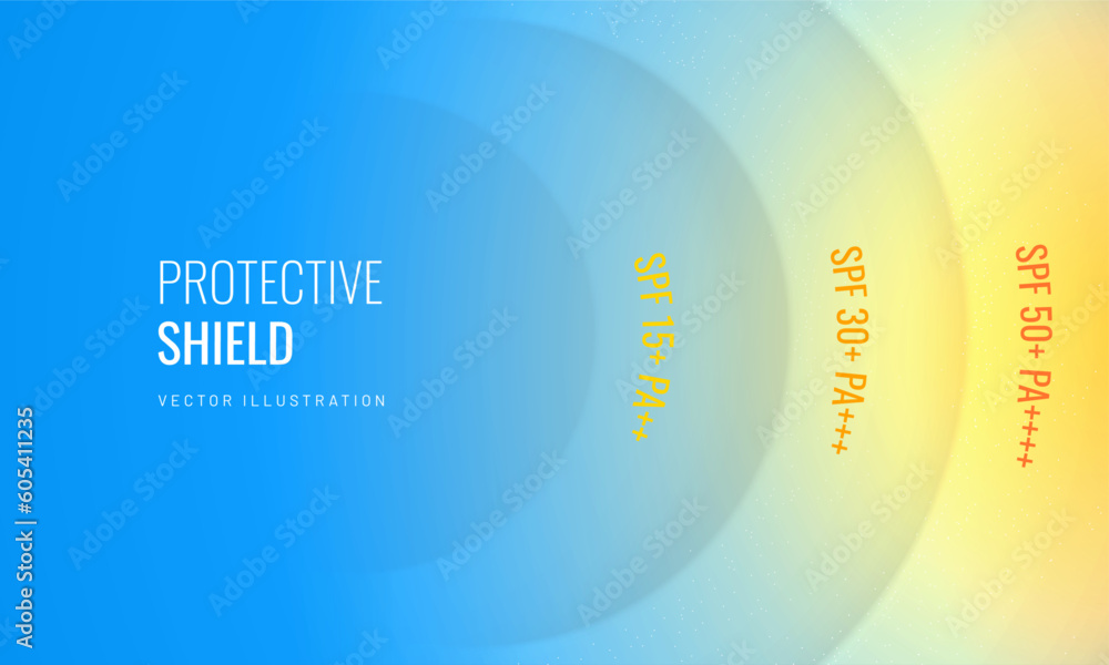 Protect barrier shield from the sun vector background. Force field ...