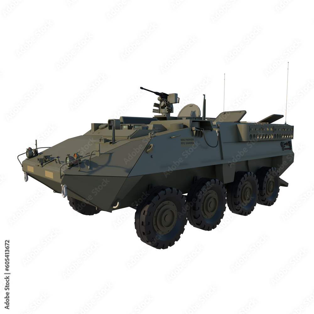 Stryker 1 armored personnel carrier- Perspective F view png Stock ...
