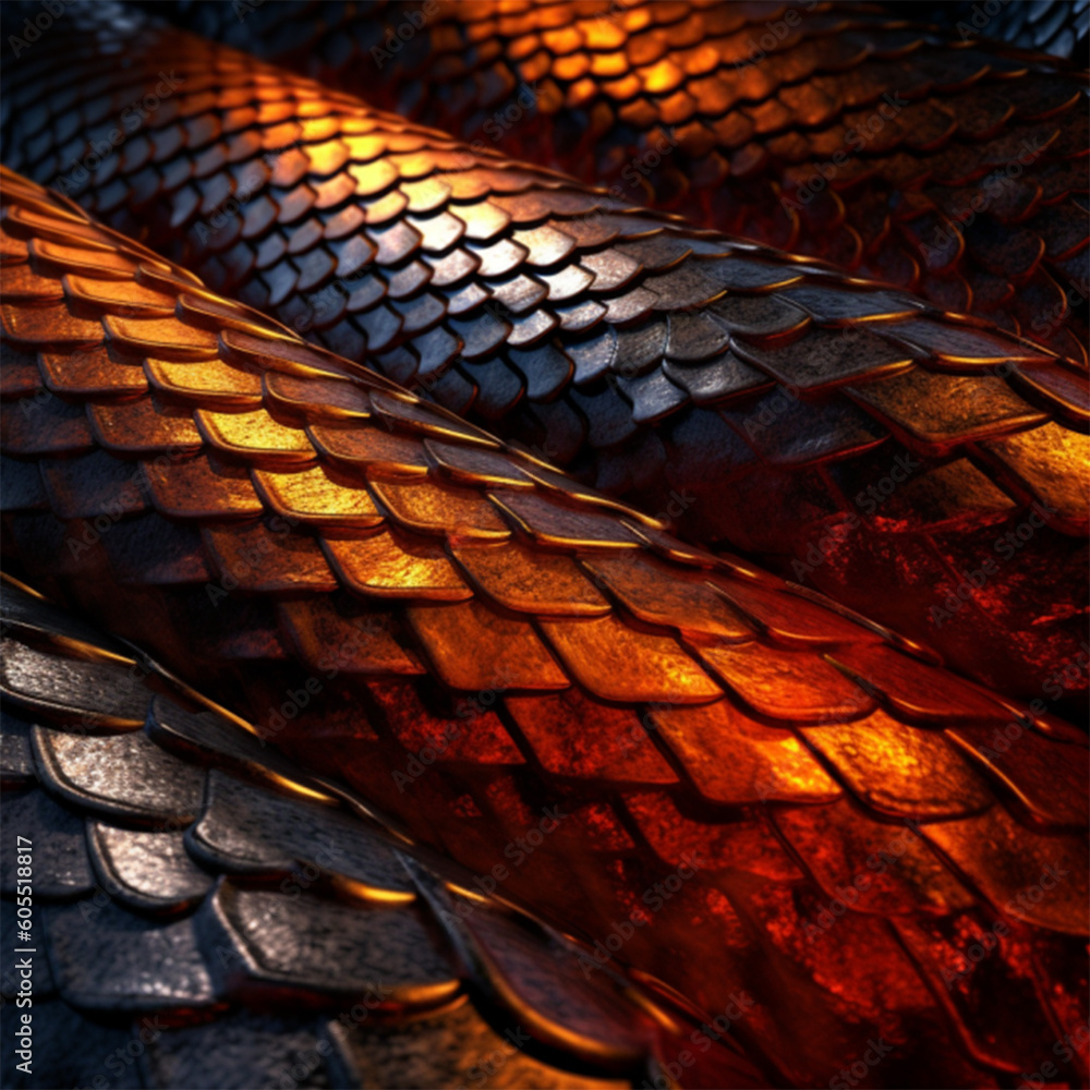Uncover the spellbinding realm of fire-red snake skin patterns. Unravel ...