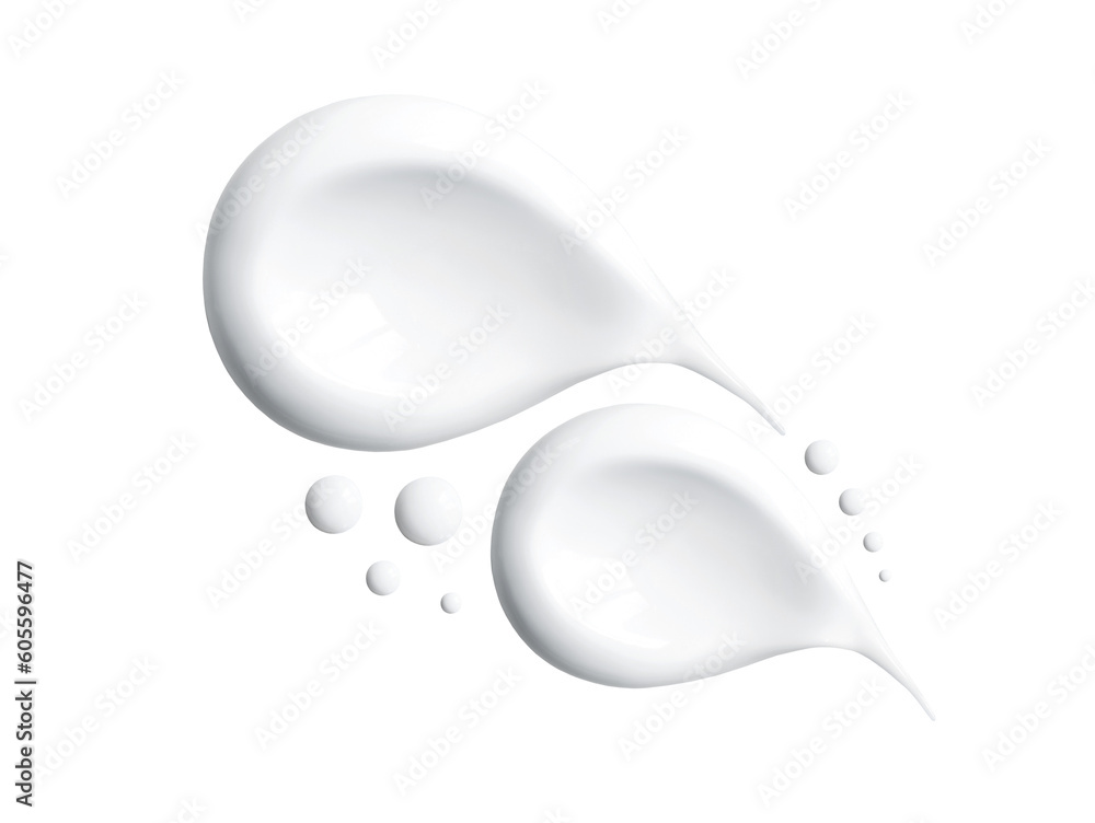 cosmetic smears cream texture on transparent background Stock ...
