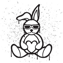 Grunge Dripping Paint Easter Bunny Free Stock Photo - Public Domain ...