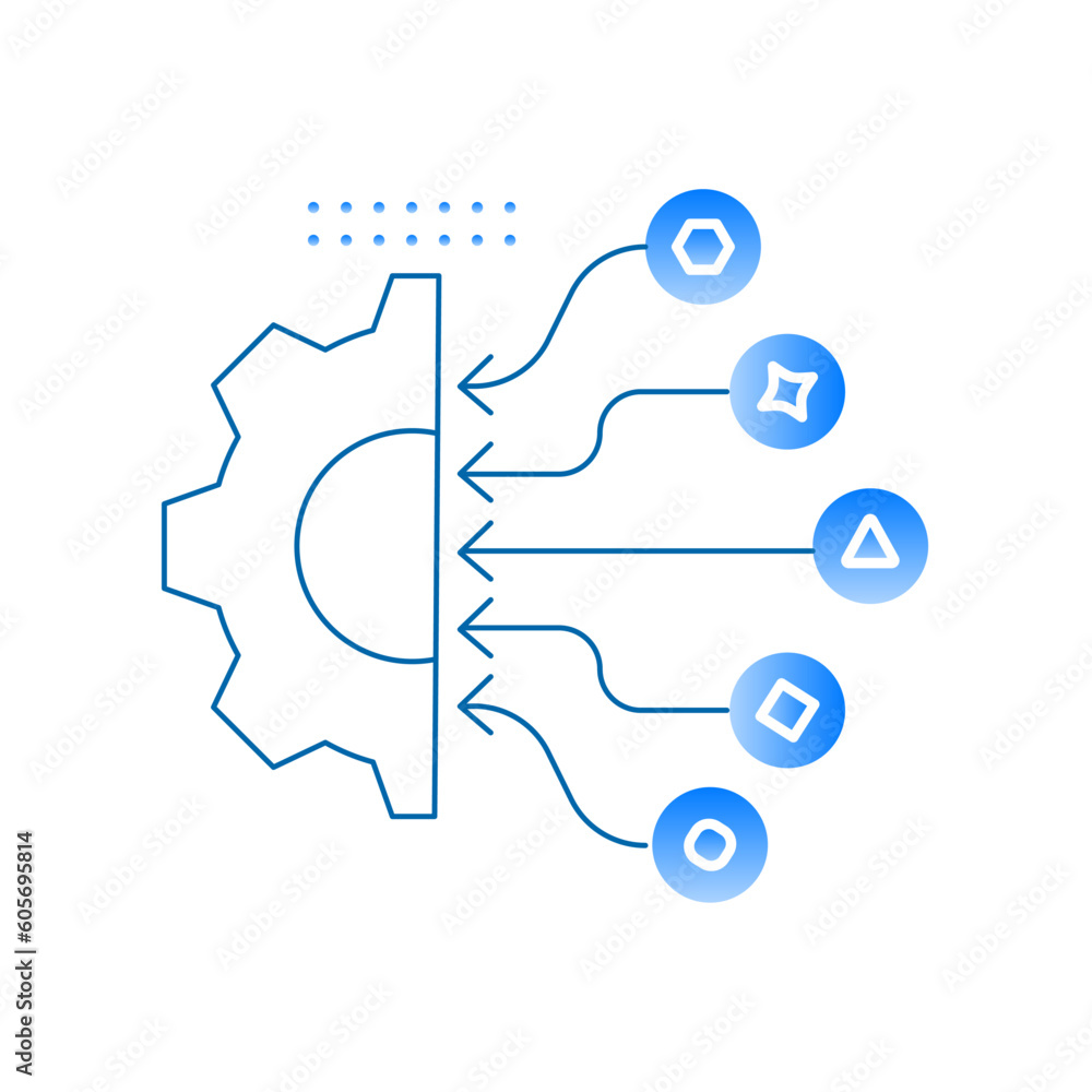 Data Transformation icon. Data mapping icon, Data normalization symbol ...