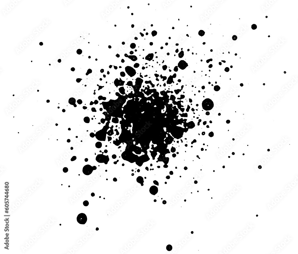 Dripping black stains isolated on white background. Flowing black ...