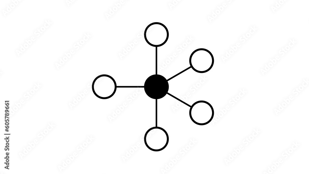 phosphorus pentachloride molecule, structural chemical formula, ball ...