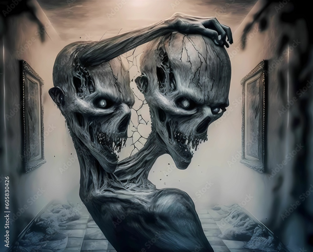 Ilustración de Stock Schizoid Suffering: Captivating AI-Generated ...